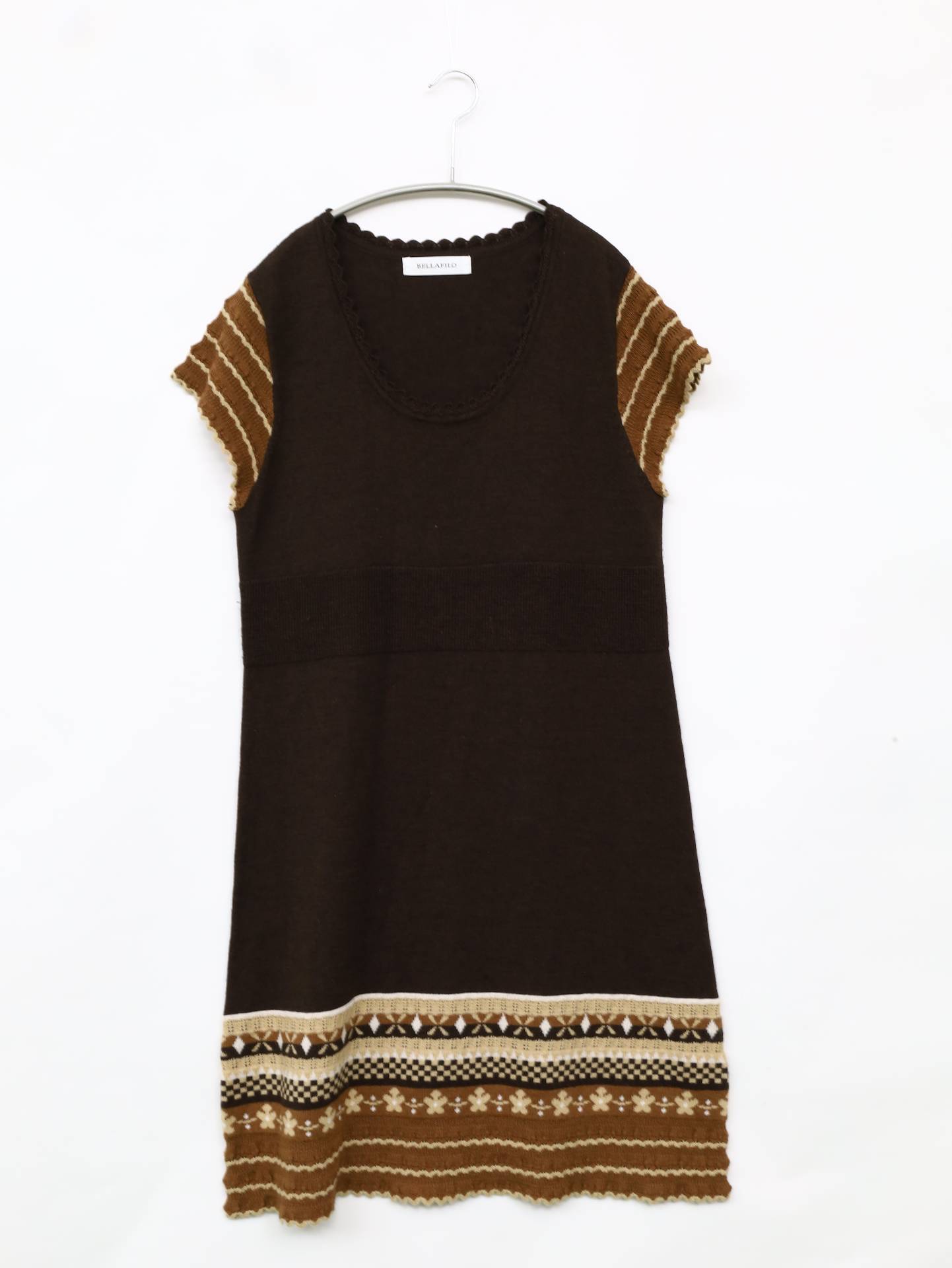【BELLAFILO】ニットワンピース M～L【古着/USED/中古品】 - digdig（ディグディグ） - A24793