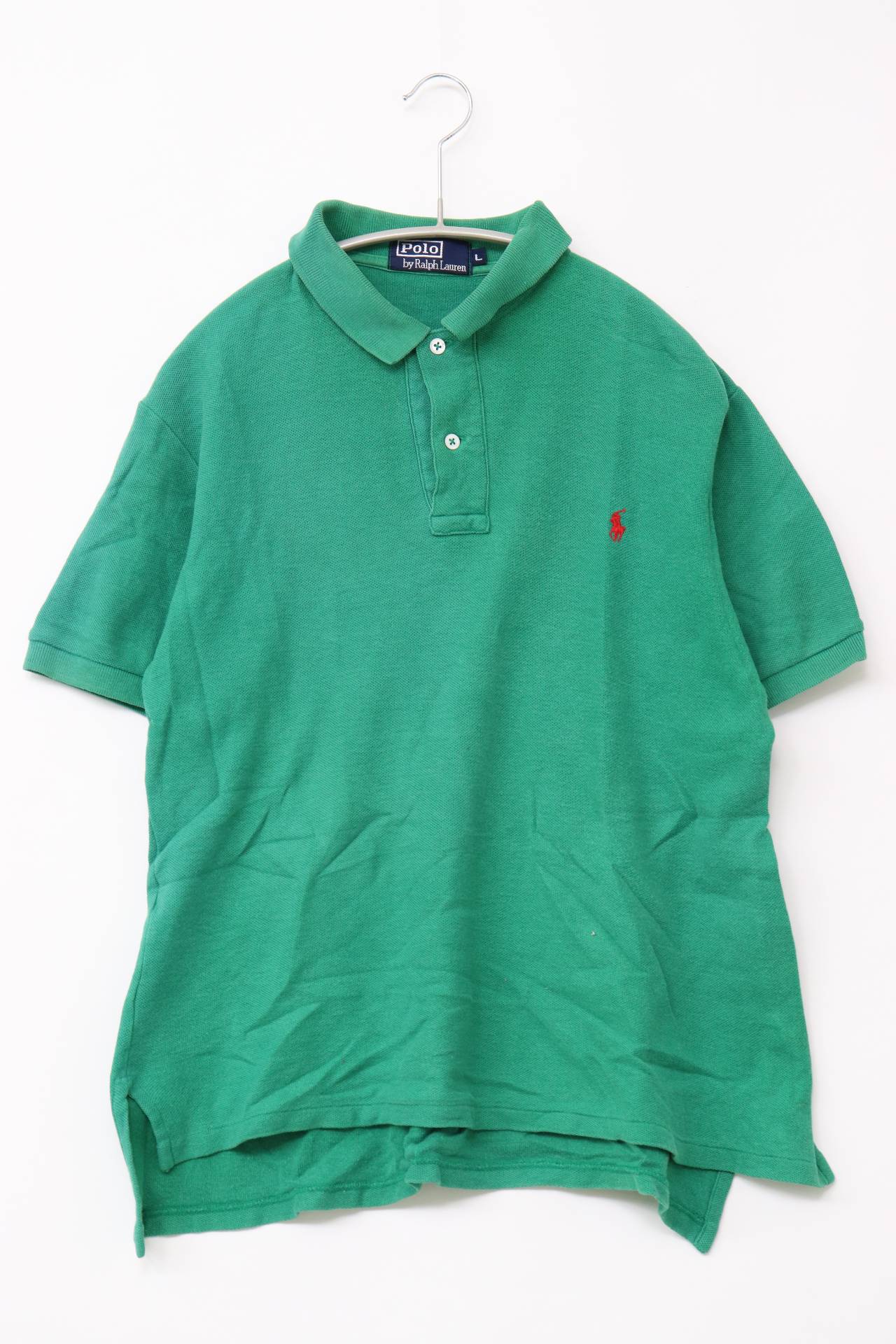 【POLO】ポロシャツ L ラルフローレンのグリーンのポロシャツです！サイズはレディースのMサイズくらいです💚最安値です🥶🥶【古着/USED/中古品】 - digdig（ディグディグ ...